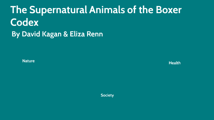 The Supernatural Animals of the Boxer Codex by David Kagan on Prezi