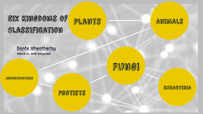 6 Kingdoms of classification by Donte Wheatherby on Prezi