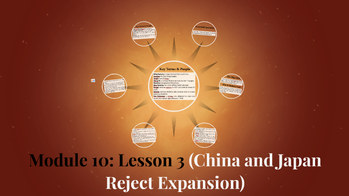 Module 10: Lesson 3 (China and Japan Reject Expansion) by Destiny ...