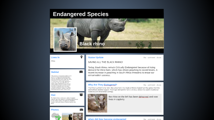 Endangered Species by TATYANA JAMES on Prezi