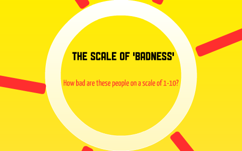 The scale of 'badness' by Sam Buck on Prezi