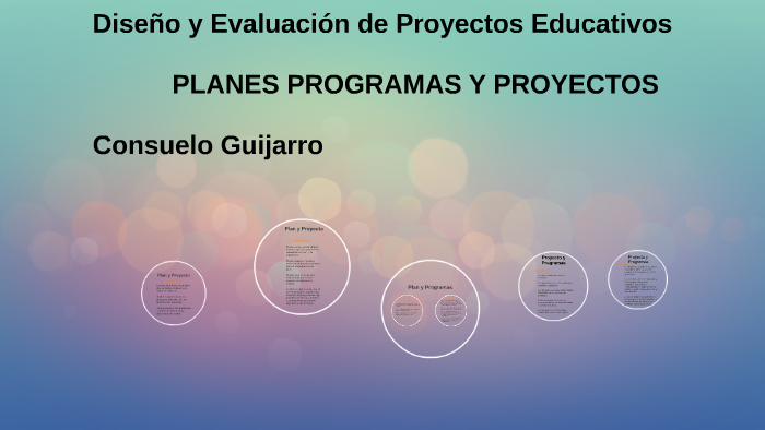 planes, programas y proyectos. by consuelo guijarro