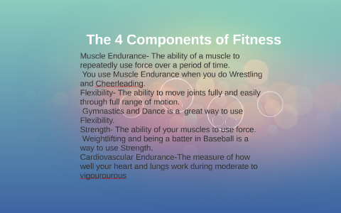 The 4 Components of Fitness by Roque Perez-Zetune on Prezi