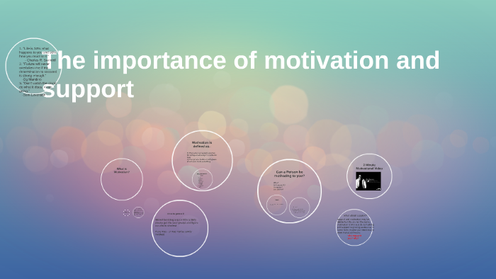 The importance of motivation and support by benjamin smith on Prezi