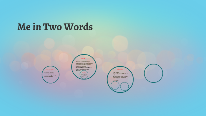 Me in Two Words by cristi martinez