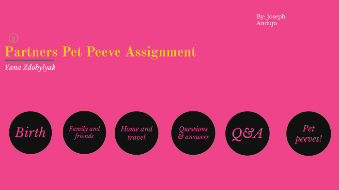 Partner's "Pet Peeve" assignment by Joseph Andujo on Prezi