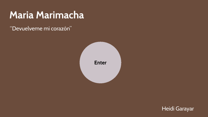 Maria Marimacha's Story by Heidi. Garayar on Prezi