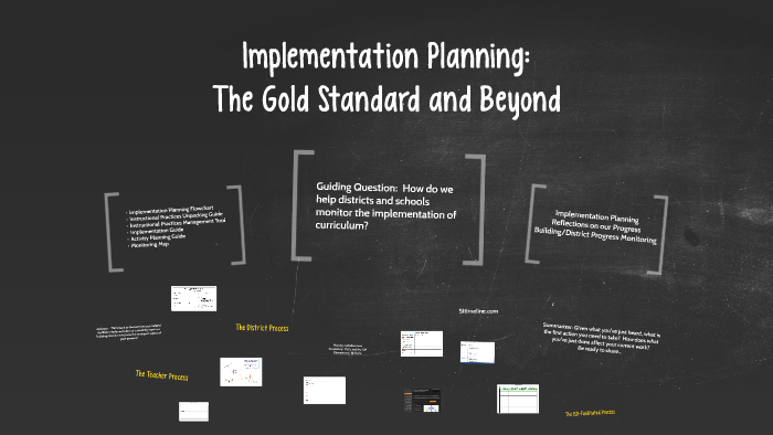 Implementation Planning: The Gold Standard and Beyond by Lindsay ...