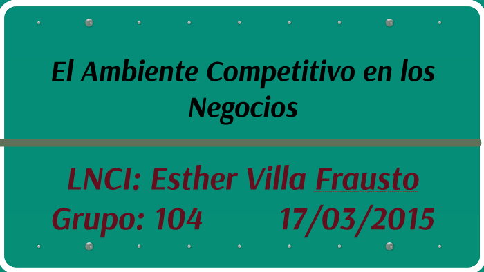 El Ambiente Competitivo en los Negocios by Esther Villa on Prezi