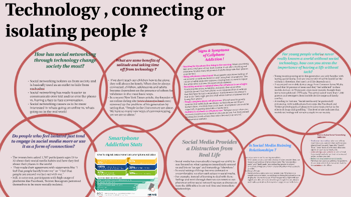 Technology , connecting or isolating people ? by allison codrington on ...