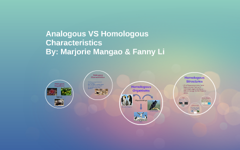 Analogous VS Homologous Characteristics by Fanny Li on Prezi
