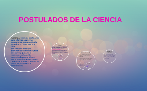 POSTULADOS DE LA CIENCIA by vianca parral on Prezi