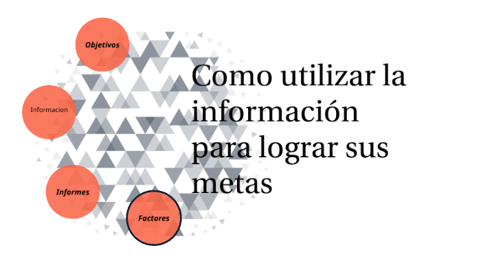 Como utilizar la información para lograr sus metas by Carlos Gomez ...