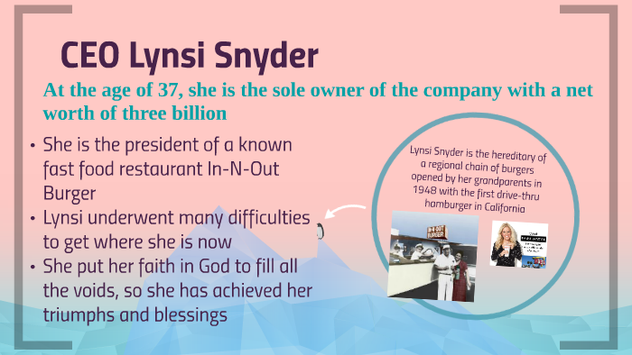 In-N-Out Burger CEO Lynsi Snyder by Maria Alejandra Gonzalez Blair on Prezi