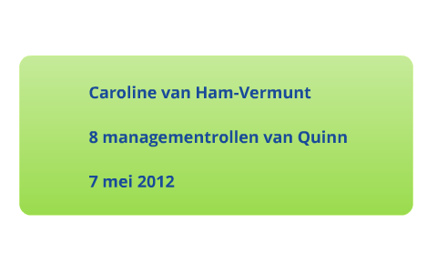 8 managementrollen van Quinn by caroline vermunt on Prezi