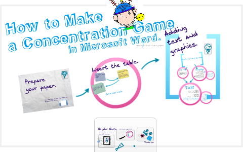 How to Make a Concentration Game in Microsoft Word by Allison Covert on ...