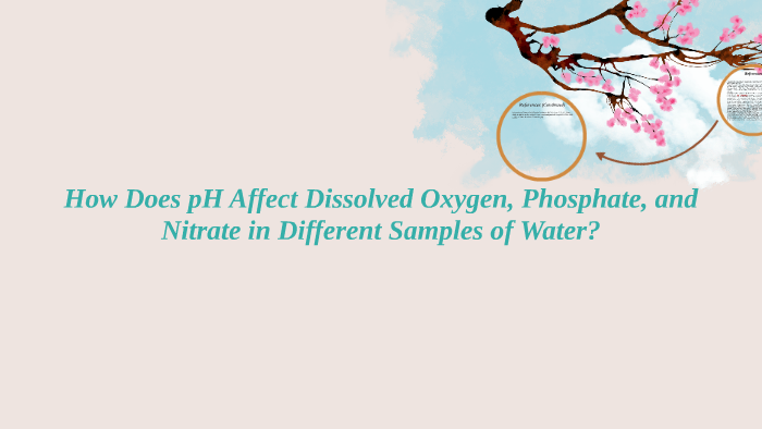 How does pH affect dissolved oxygen, phosphate, and nitrate in ...