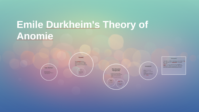 Emile Durkheim's Theory of Anomie by Nick Tivas on Prezi
