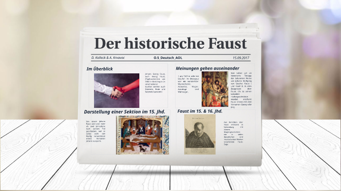 Der historische Faust by Aleksandra Krvavac on Prezi