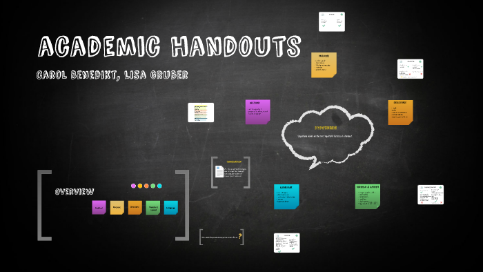 academic handouts by Carol Benedikt