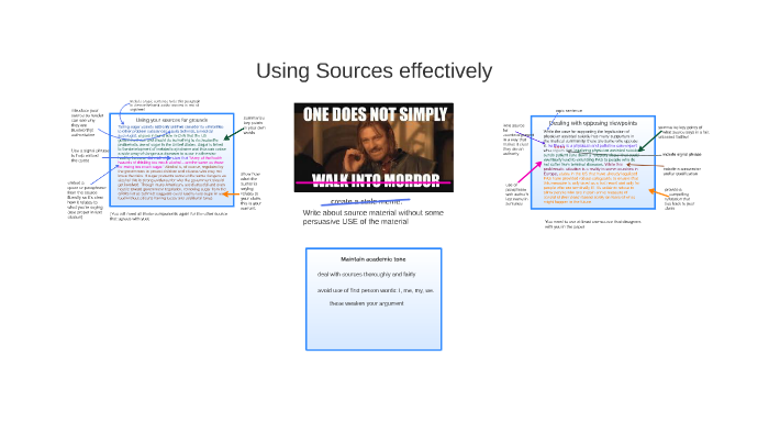 101 Using Sources Effectively By Jeffrey Sanger On Prezi