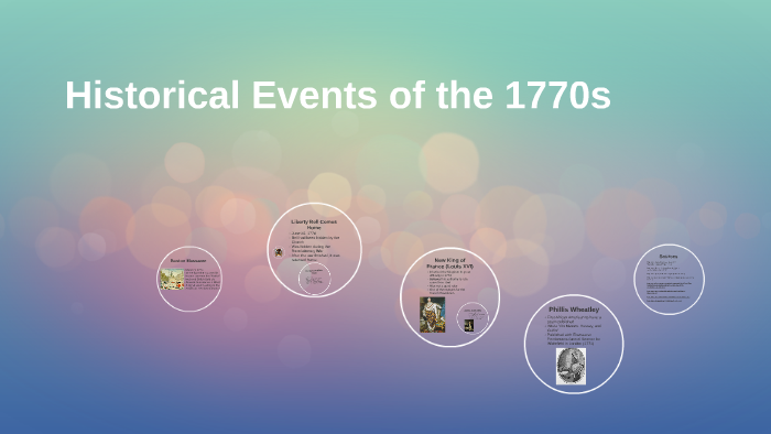 Historical Events of the 1770s by Tayler Carriere on Prezi