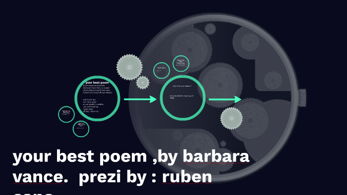 The best poem ,by barbara vance. prezi by : ruben cano by ruben cano on ...