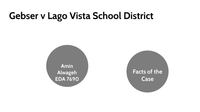Gebser V Lago Vista Independent School District by Amin Alwagegeh on Prezi