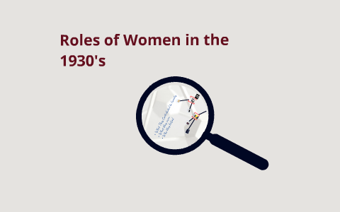 Roles of Women in the 1930's by Jordyn Rhoades