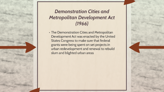 Demonstration Cities and Metropolitan Development Act by Lucas Guzman ...