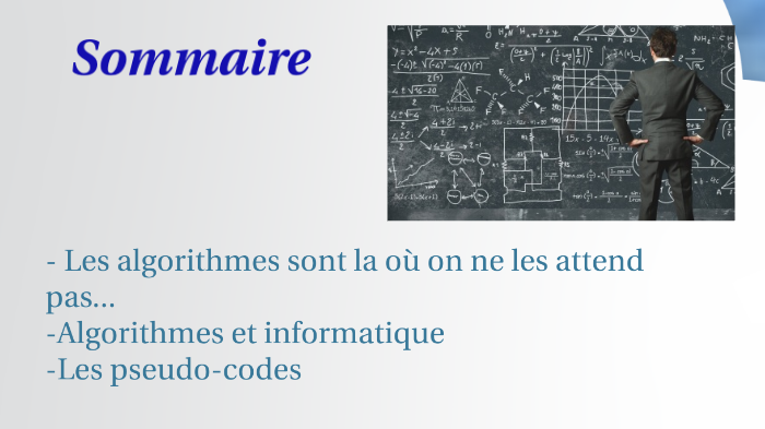 Algorithme et pseudo Code by Ludivine Nadeau on Prezi