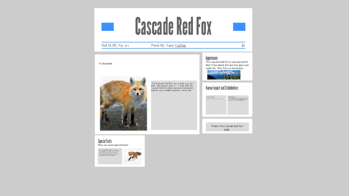Cascade Red Fox by Lucy LaDoe on Prezi
