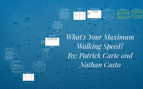 What's Your Maximum Walking Speed: by Patrick Carte on Prezi