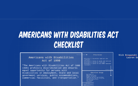 ADA Checklist by Lauren Smith on Prezi