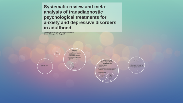 Systematic review and meta-analysis of transdiagnostic psych by Alex ...