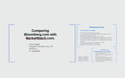 Comparing Bloomberg.com with MarketWatch. by Jesse Spaid on Prezi