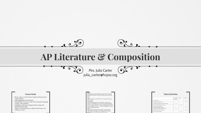 AP Literature & Composition by Julia Carter on Prezi