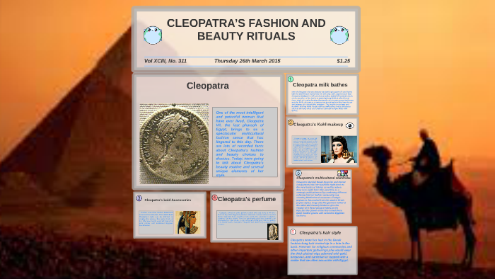 CLEOPATRA’S FASHION AND BEAUTY RITUALS by jasmine gifford on Prezi