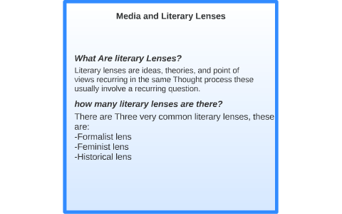Media and Literary Lenses by derp mcderpson on Prezi