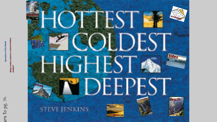 Reading Street U4W2 Hottest, Coldest, Highest, Deepest by Denise Glum ...