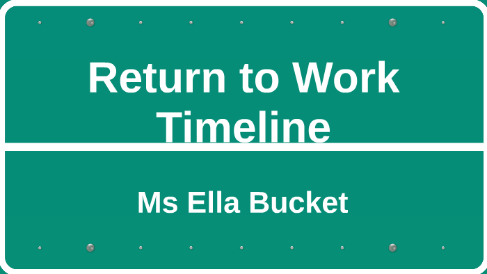 Return to Work Timeline by Mat Higgs on Prezi