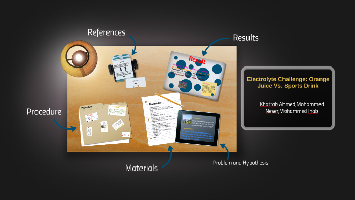 Electrolyte Challenge: Orange Juice Vs. Sports Drink by khattab xd on Prezi