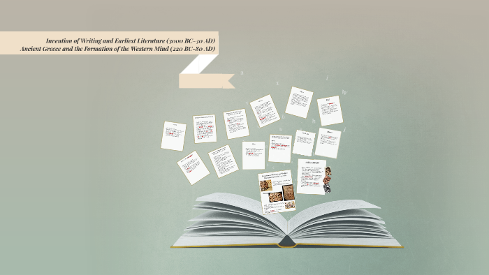 Invention of Writing and Earliest Literature (3000 BC-30 AD) by Herald ...