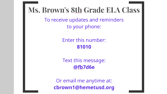 Survival Guide: 8th Grade by Tina Brown on Prezi