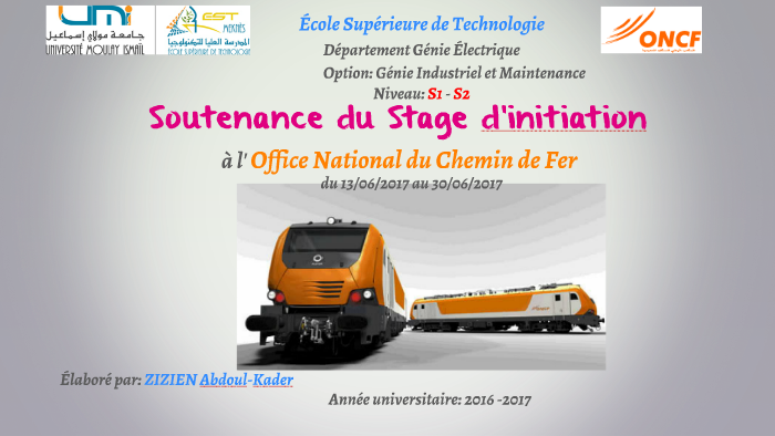 Soutenance de stage oncf by ZIZIEN Abdoul-kader by Abdoul-kader Zizien ...
