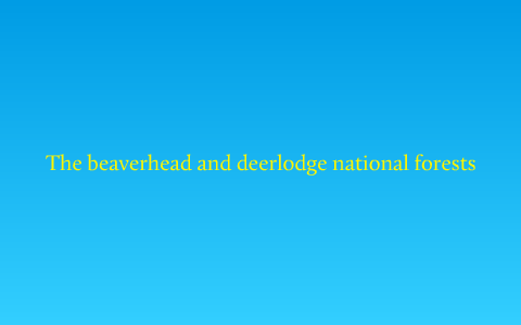 Beaverhead-Deerlodge National Forest by josh hingst on Prezi