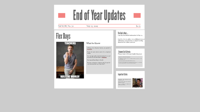 End of Year Updates by Patty Cote on Prezi