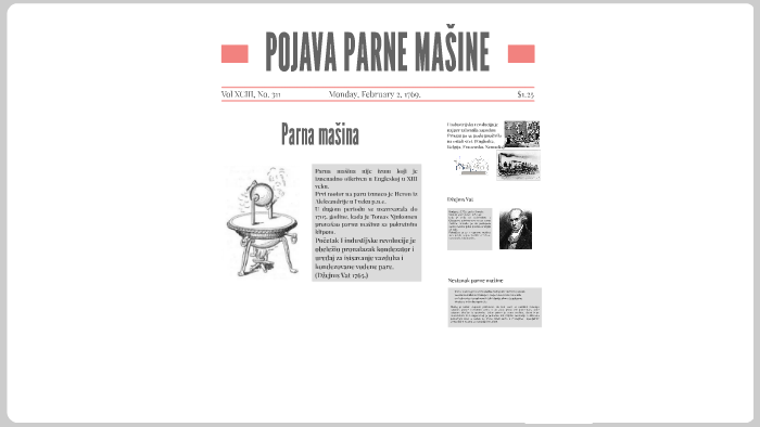 POJAVA PARNE MAŠINE by doris kis on Prezi