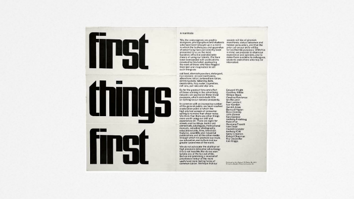 First Things First Manifesto (1964) by Angelique Stolar on Prezi