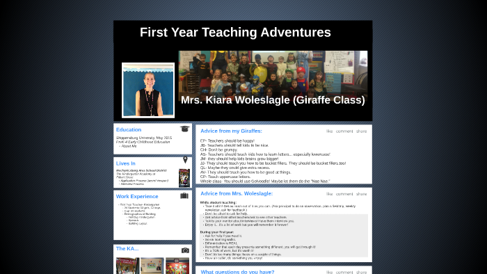 Mrs. Kiara Woleslagle (Giraffe Class) by Kiara Shatzer on Prezi